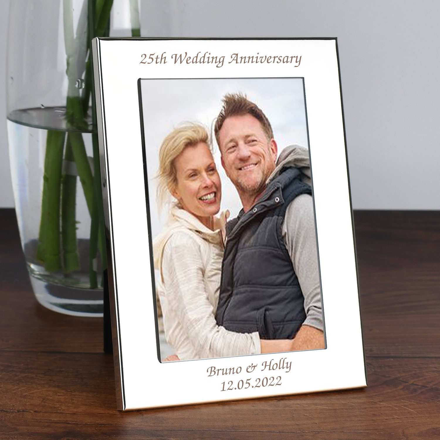 Personalised 25th Wedding Anniversary Silver Photo Frame Gifts - Etsy UK