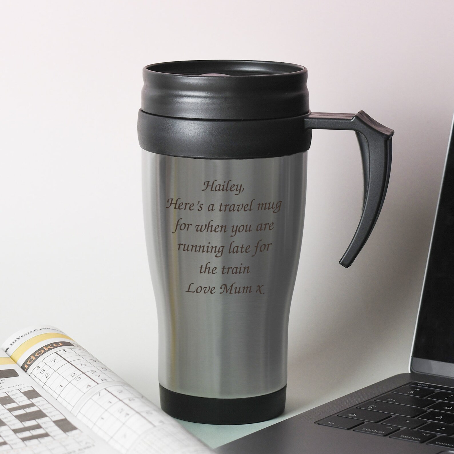 Personalised Stainless Steel Any Message Travel Mug Thermal - Etsy UK