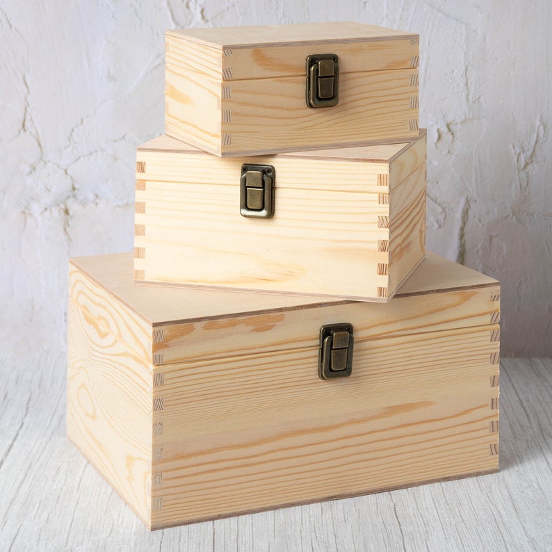 Personalised Any Message Large Wooden Memory Box Gifts Ideas for Boys ...