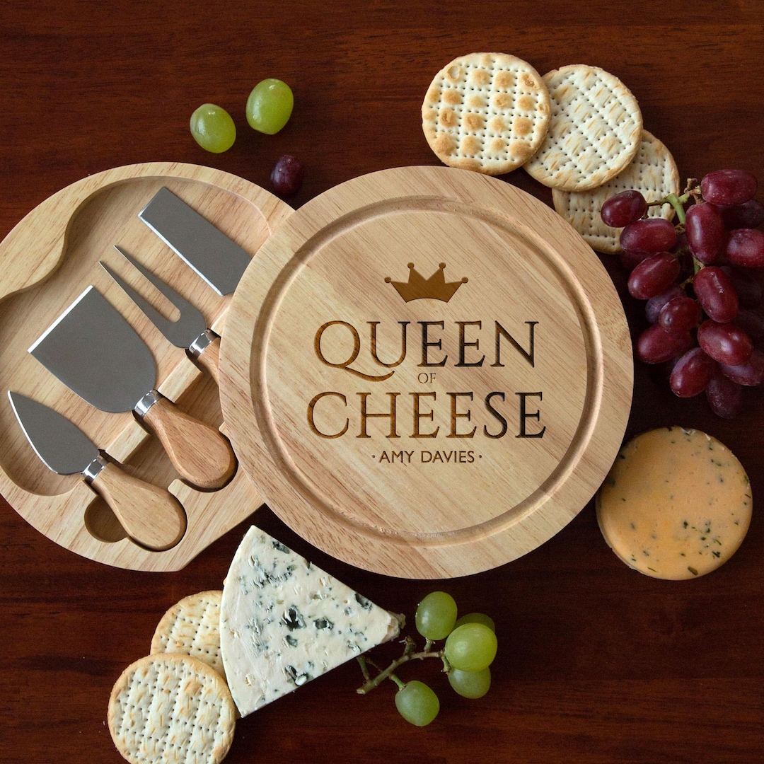 Personalised Queen of Cheese Cheese Board Gifts Ideas for 18th 21st ...