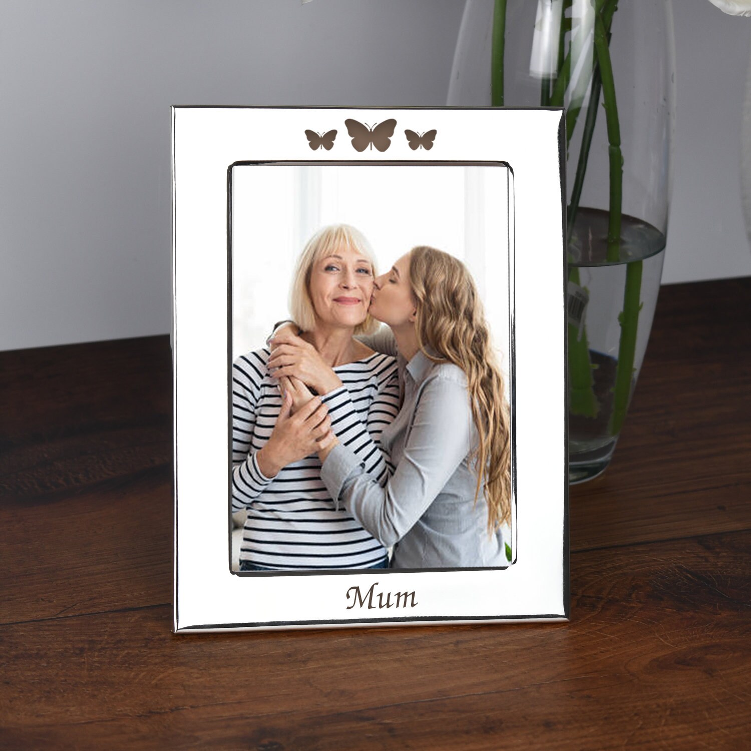 Mum Photo Picture Frame Engraved Lasered Butterflies Gifts Ideas for ...