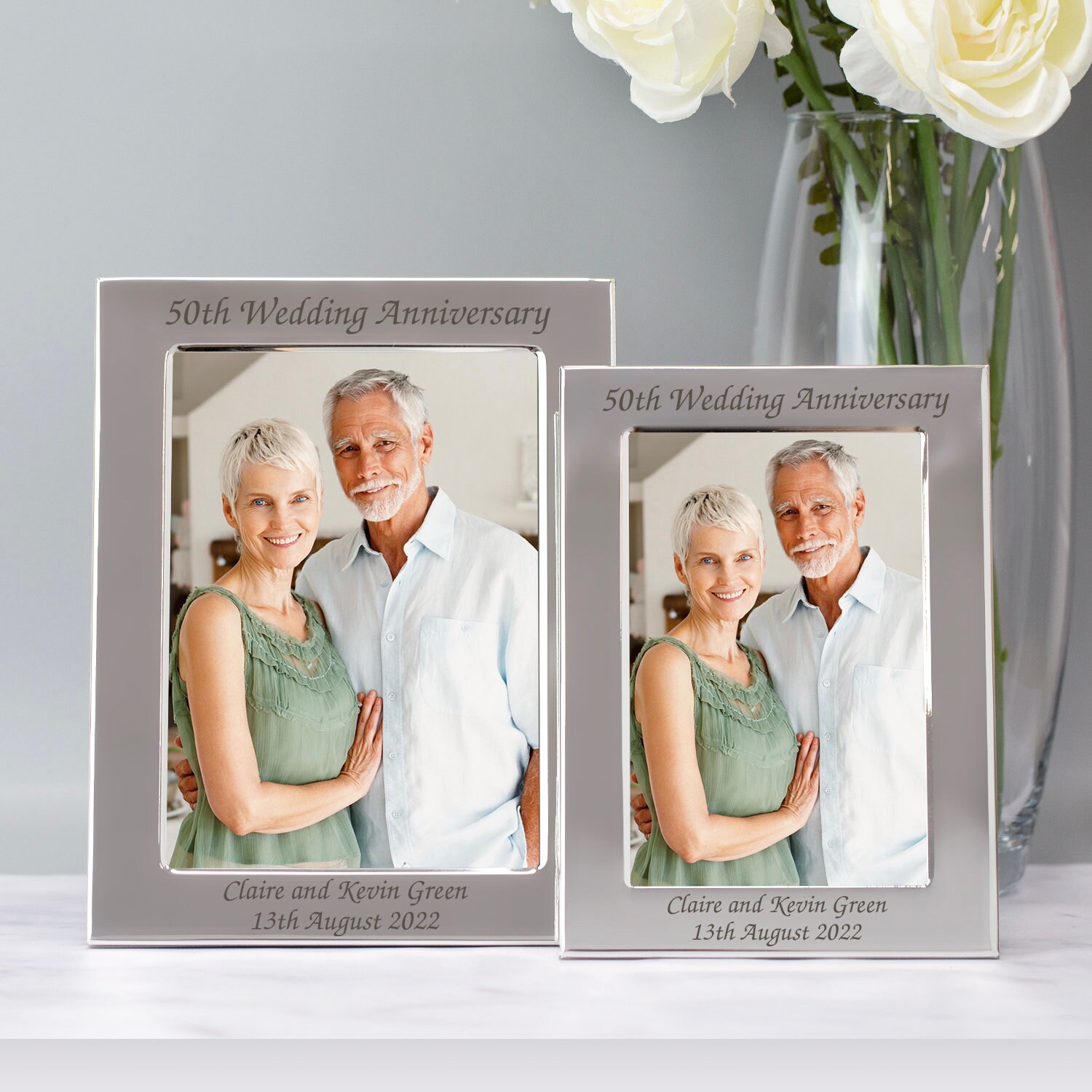 Personalised 50th Wedding Anniversary Silver Photo Frame Gifts - Etsy