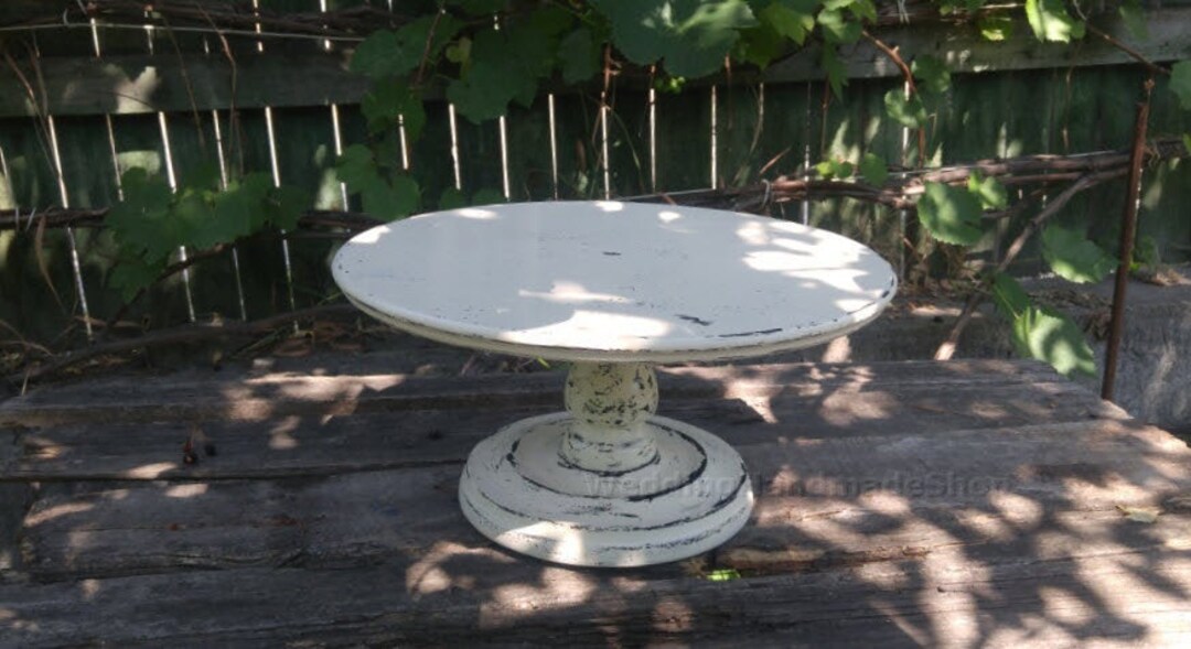 Wedding, Cake Stand, Gold, Shabby White Stand Cake Stand Shabby White ...