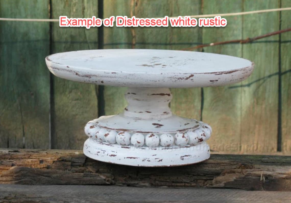 18 Inch White Cake Stands for Wedding Cake Wood Pedestal - Etsy