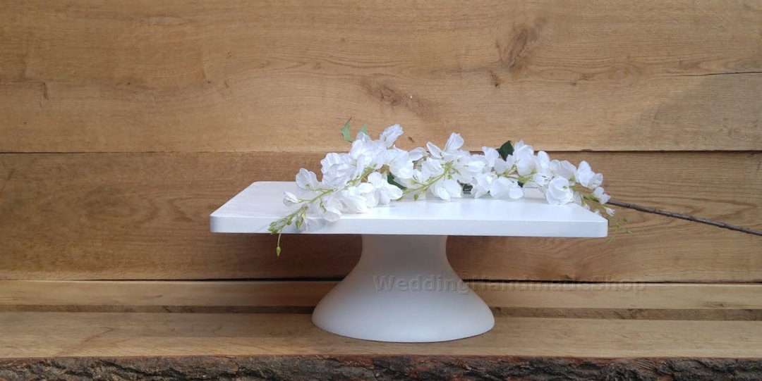Square Cake Stand White Cake Stand 14 Inches16 Inches18 - Etsy