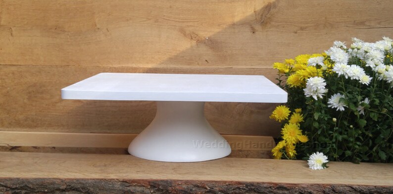 Square Cake Stand White Cake Stand 14 Inches16 Inches18 - Etsy