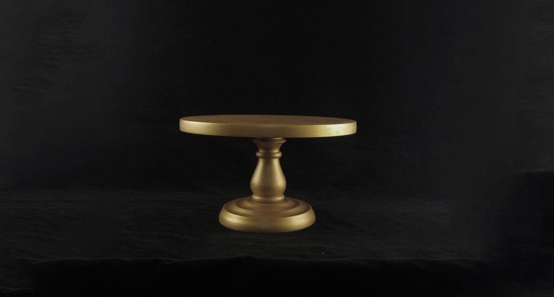 Cake Stand Gold Cake Pedestal Stand Metallic Gold Cake Display - Etsy
