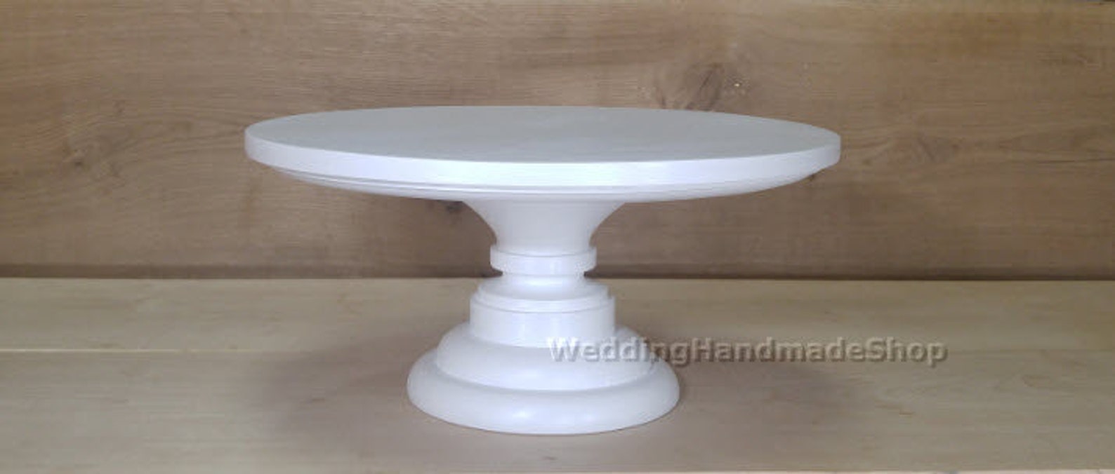 18 Inch White Cake Stands for Wedding Cake Wood Pedestal | Etsy