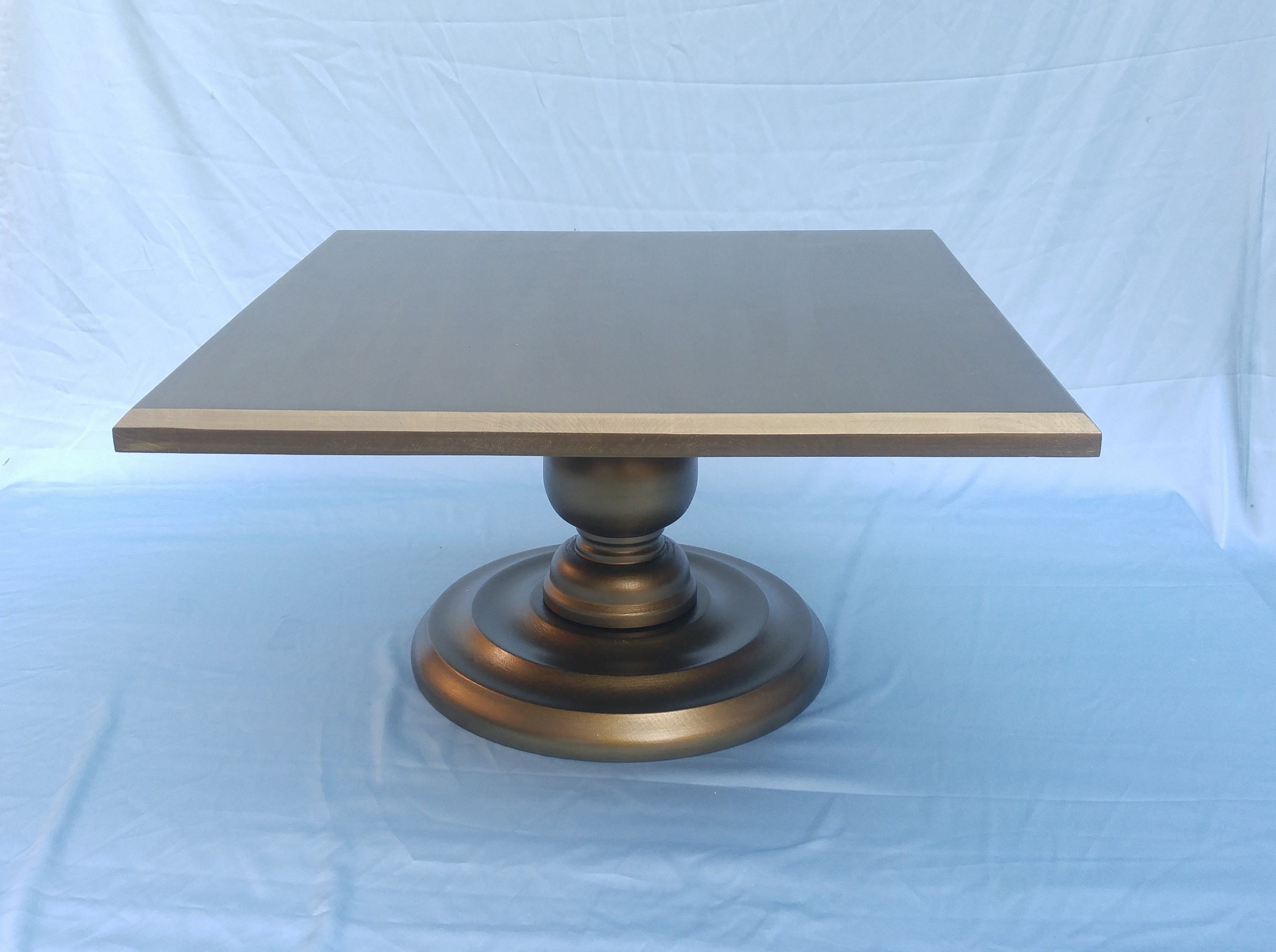 Square Old Gold for Wedding Gold Cake Stand Cake Pedestal | Etsy