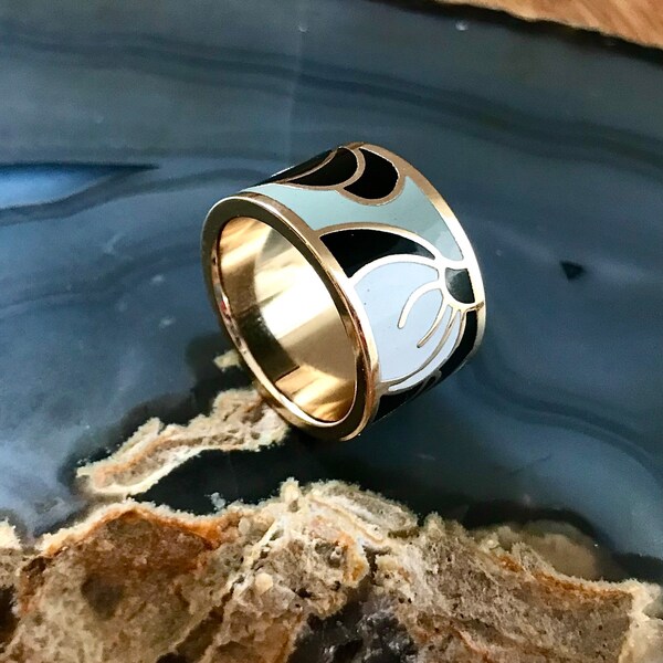 Enamel Ring - Etsy