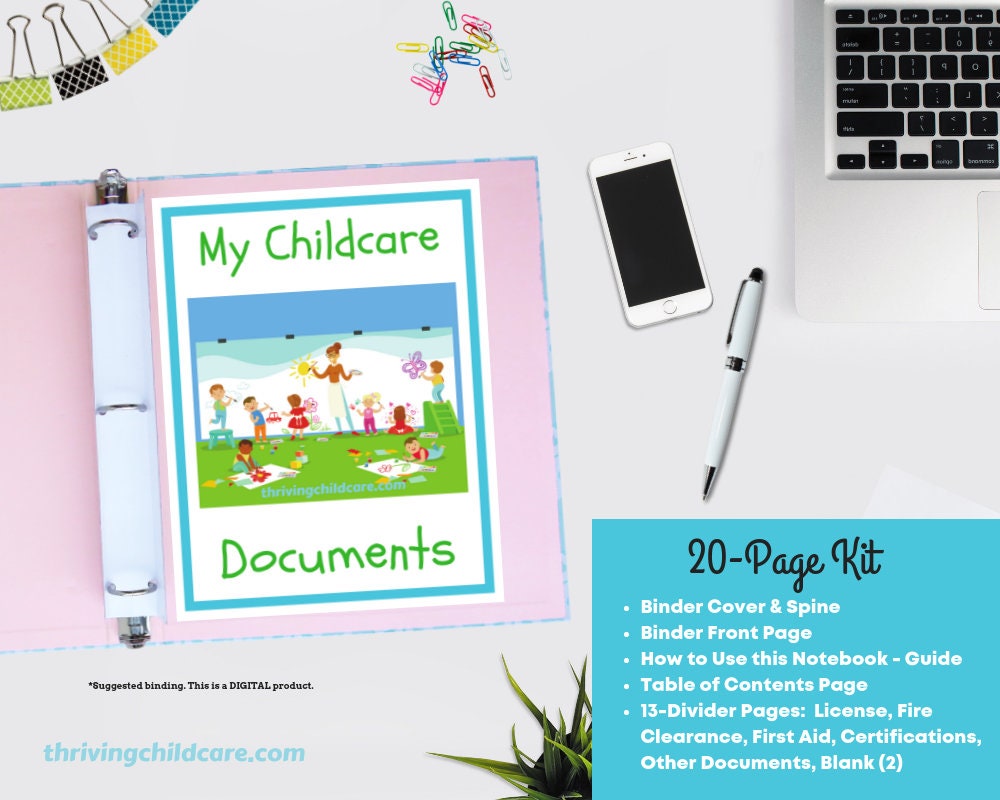 My Childcare Documents - Binder Kit [INSTANT PRINTABLE/DOWNLOAD] - Etsy