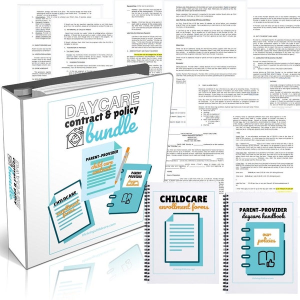 Daycare Handbook - Etsy