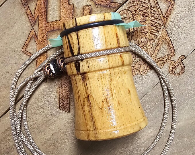 Custom Turned Spalted Birch Wood Tube Call Without the Half Moon Cut ...