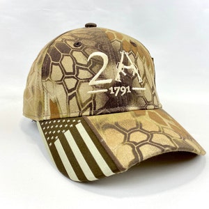 2A 1791 Second Amendment Kryptek Hats | MULTIPLE COLORS | Flag Bill - Etsy