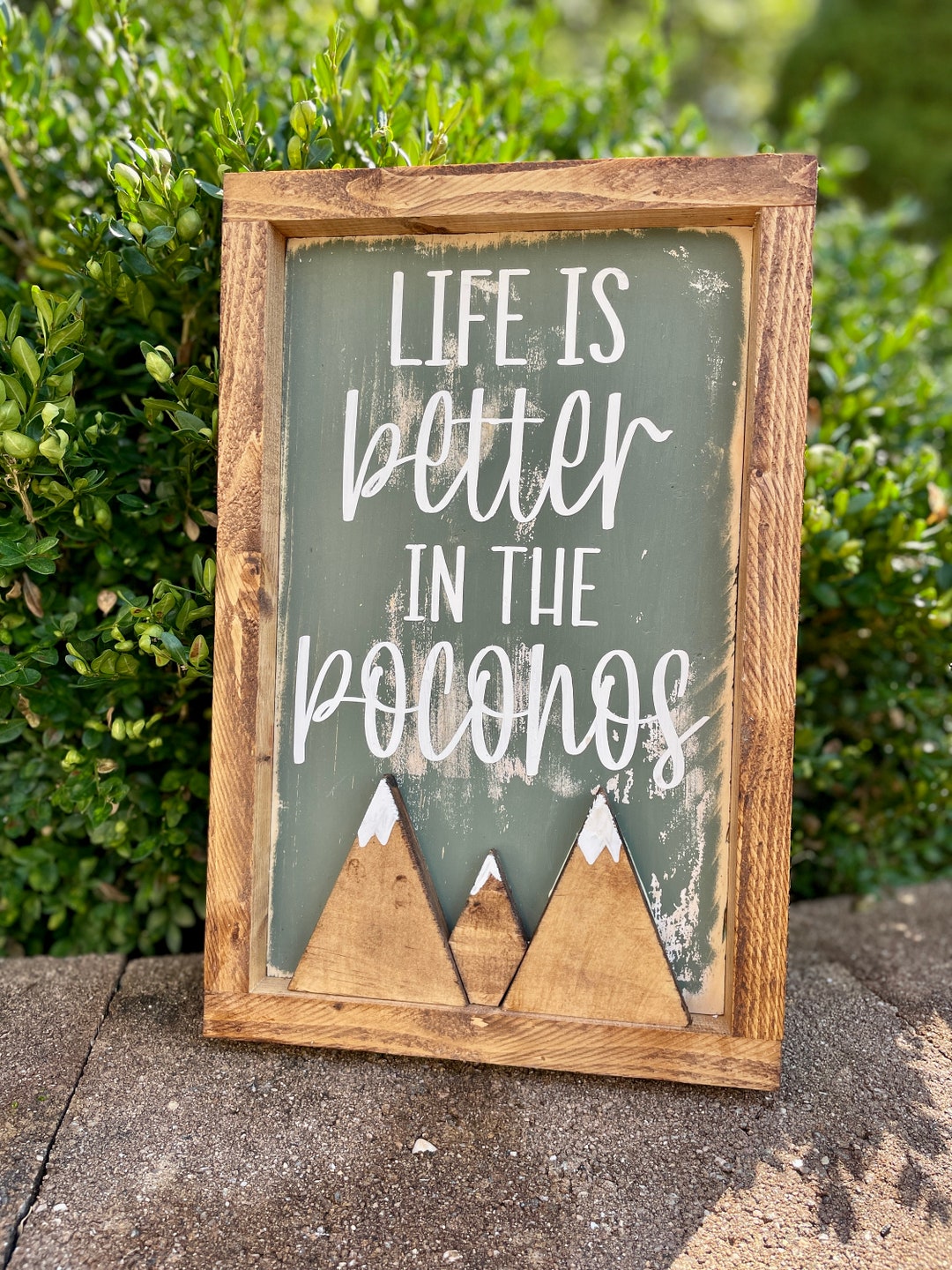 Life is Better in the Poconos Wood Sign - Etsy
