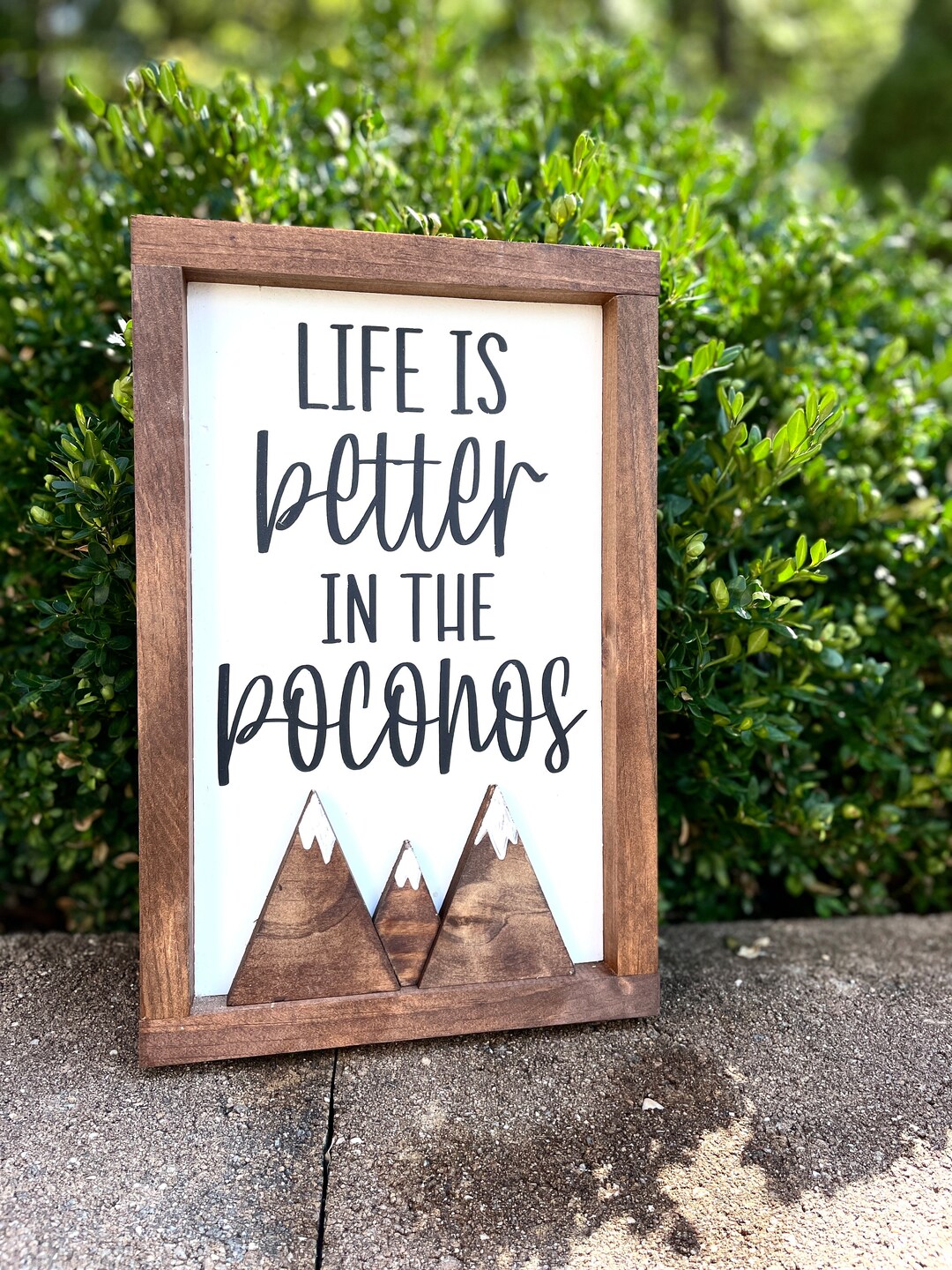 Life is Better in the Poconos Wood Sign - Etsy