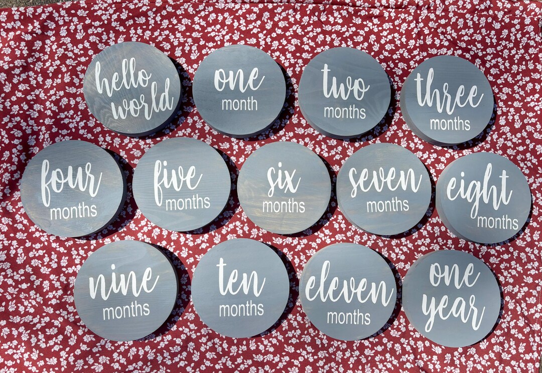 Monthly Baby Milestone Rounds - Etsy