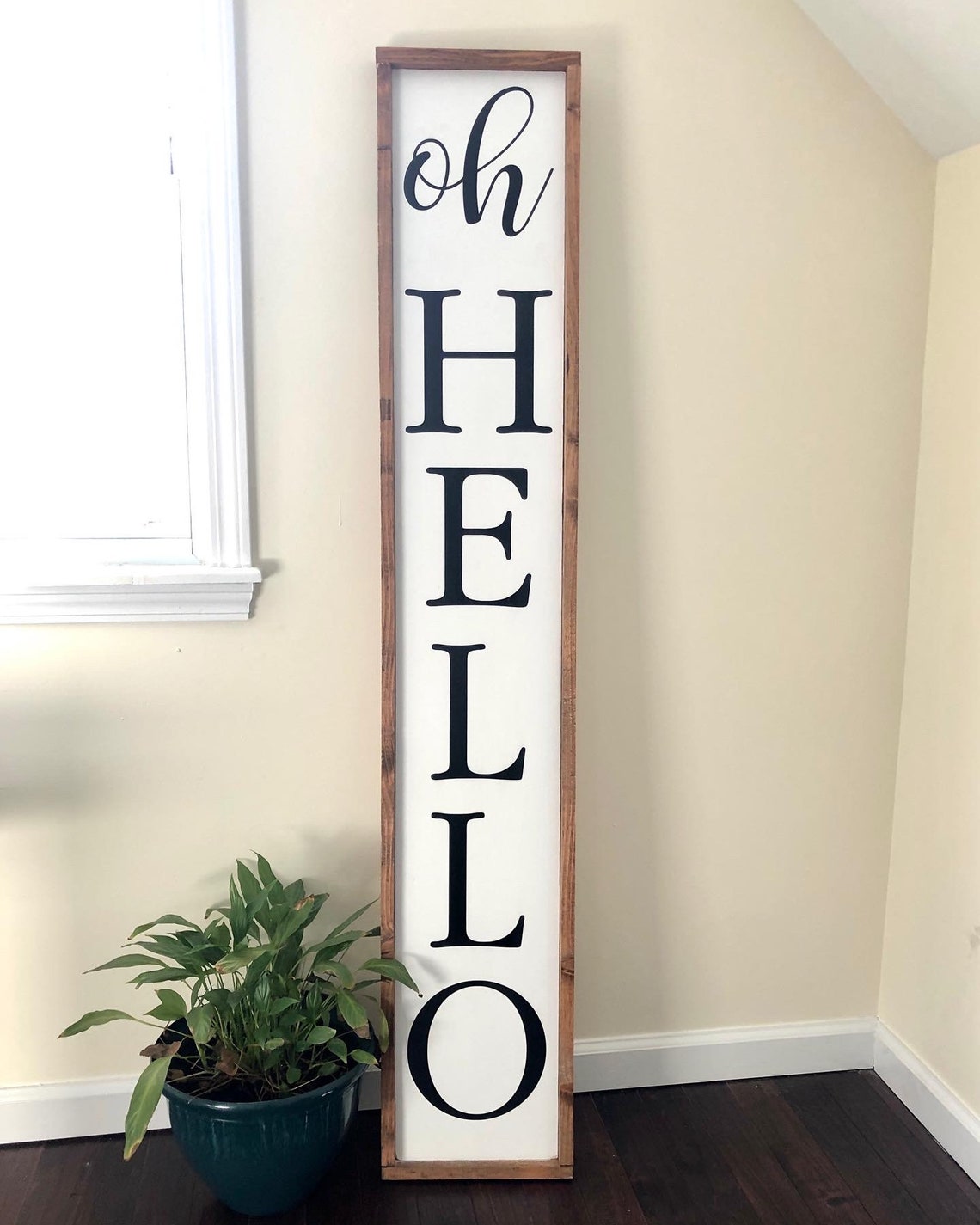 Oh Hello Wood Front Porch Sign Curb Appeal Wood Decor - Etsy