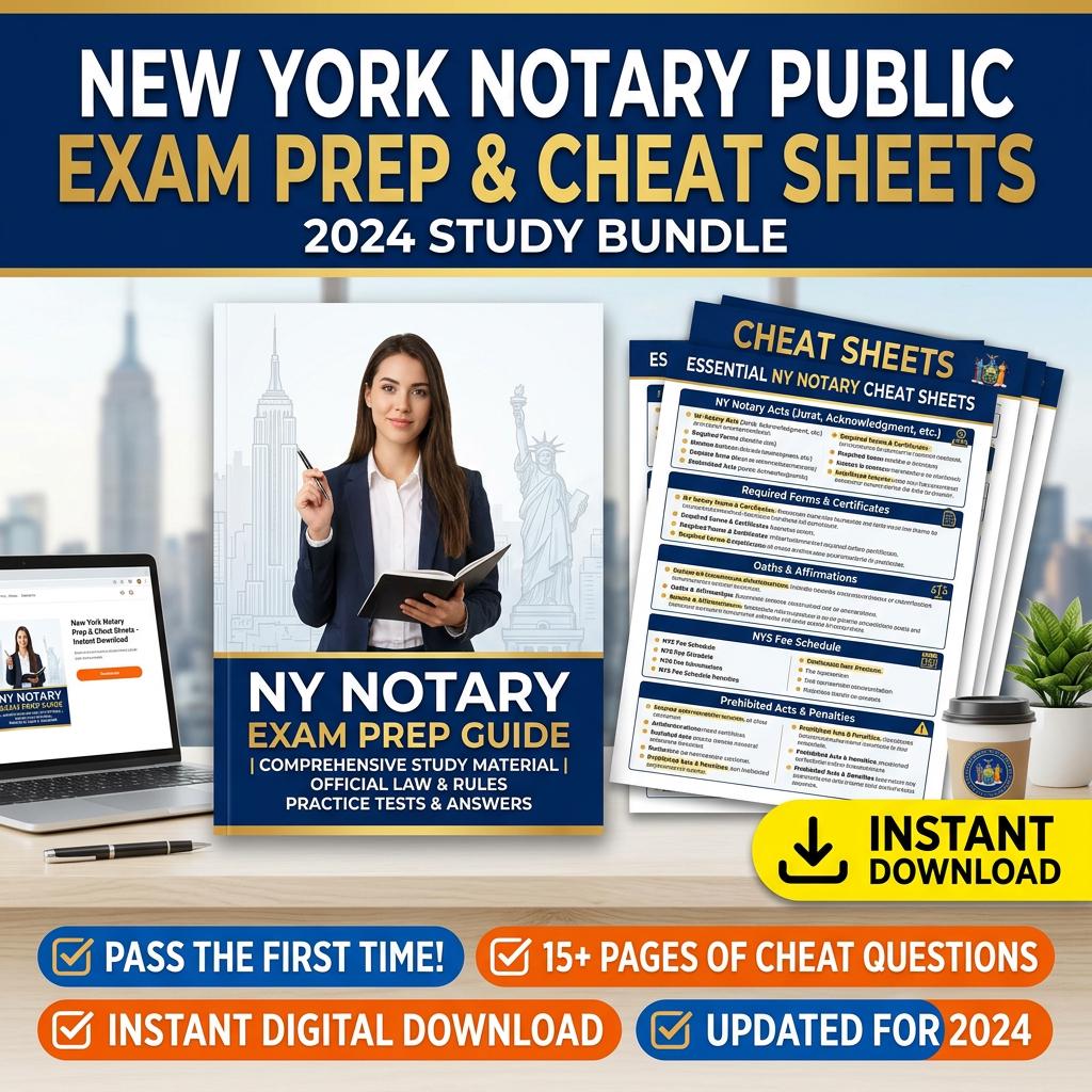 New York Notary Exam Prep Guide | Practice Questions, Cheat Sheet (2024 ...