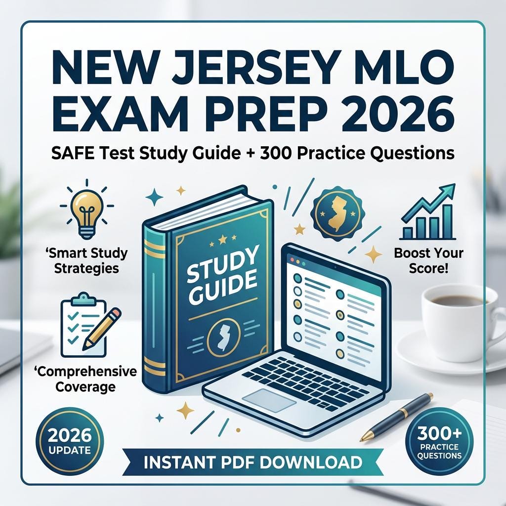 New Jersey MLO Exam Prep 2026 | SAFE Test Study Guide + 300 Practice ...