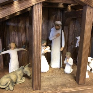 Ready to Ship…. Large Nativity Stable, 22"wide, 10 1/2"deep, 14 1/2 ...