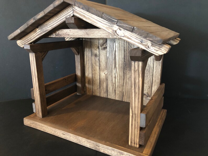 Ready to Ship...mid Size Stable/crèche , Christmas Stable, Nativity ...