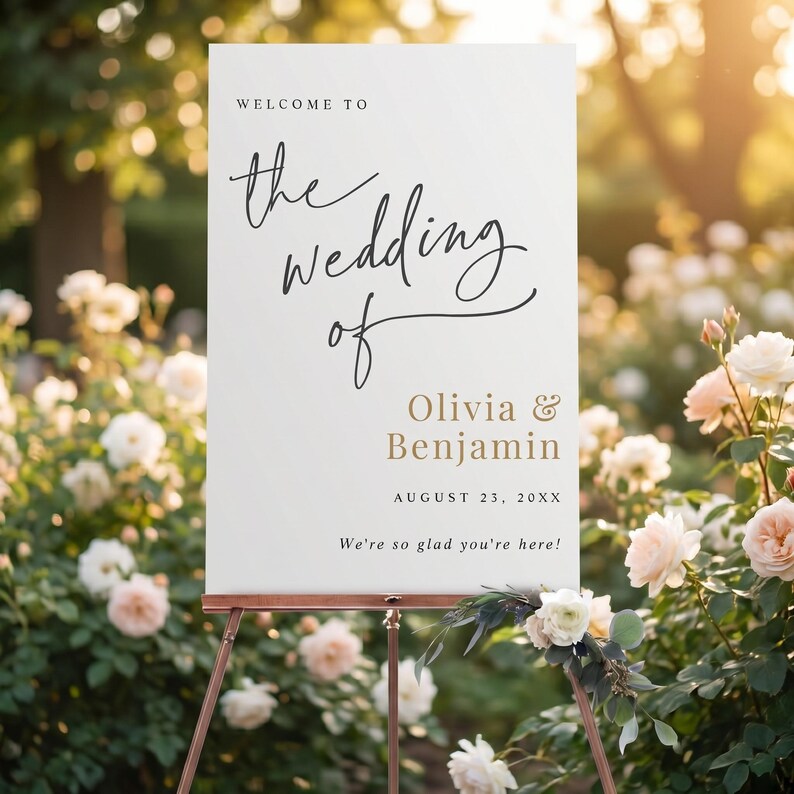 Custom Acrylic Wedding Sign, Wedding Welcome Sign, Personalized Wedding ...