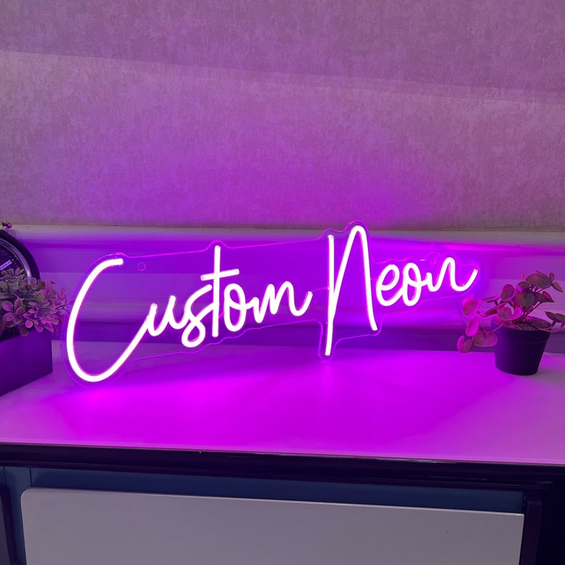 Wedding Neon Sign | Custom Neon Sign | Names Neon Sign | Couples Name ...