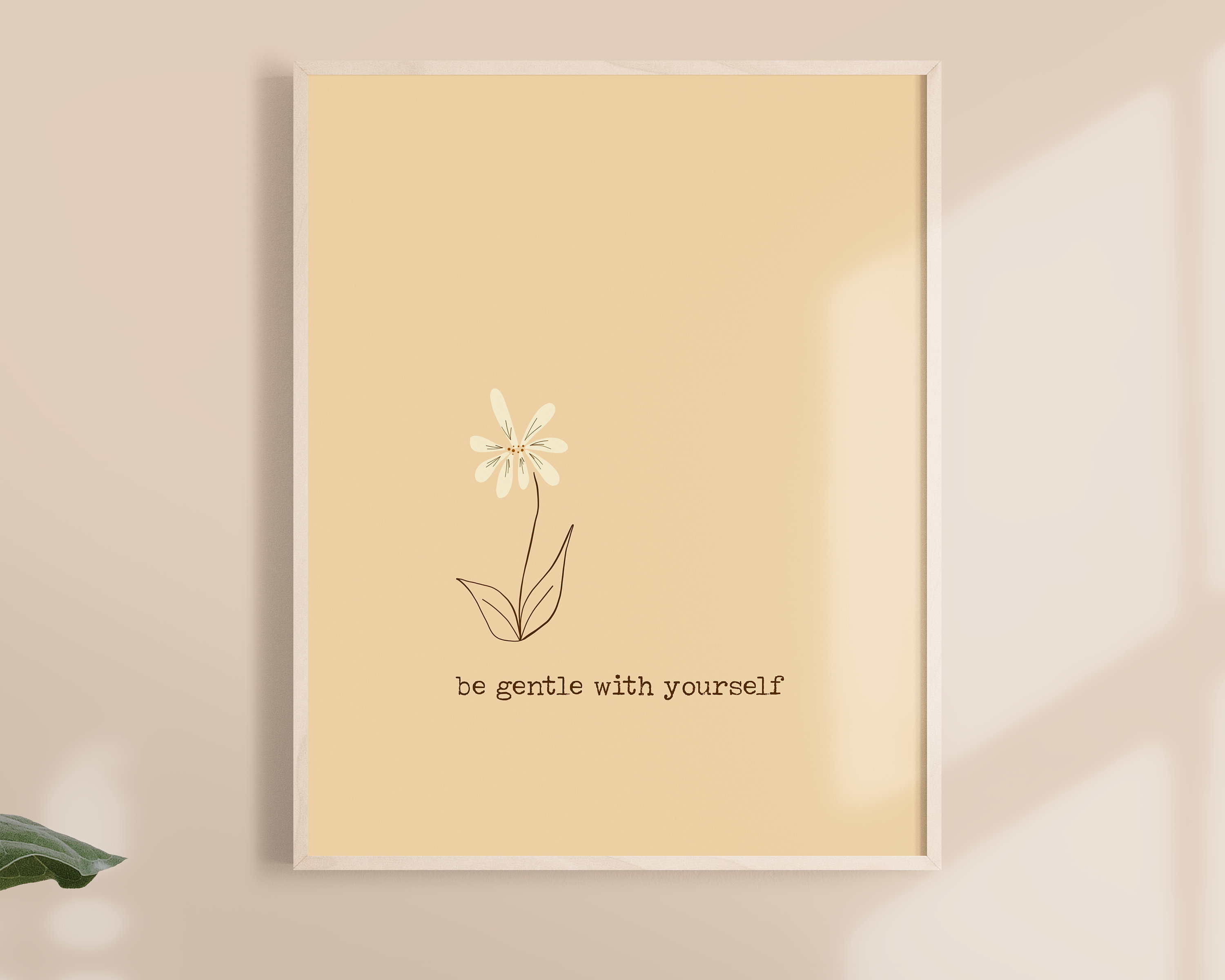 Printable Minimalist Line Art Flower | Inspirational Quote Wall Art ...