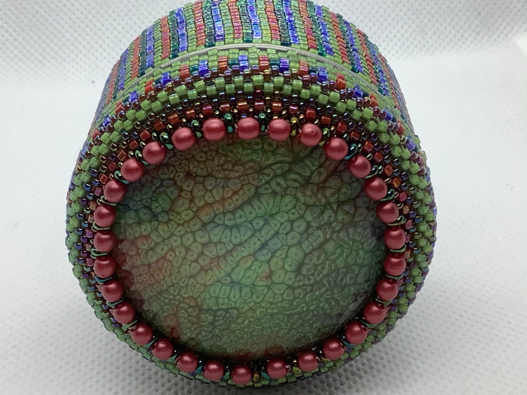 Multi-color Beaded Trinket Box - Etsy