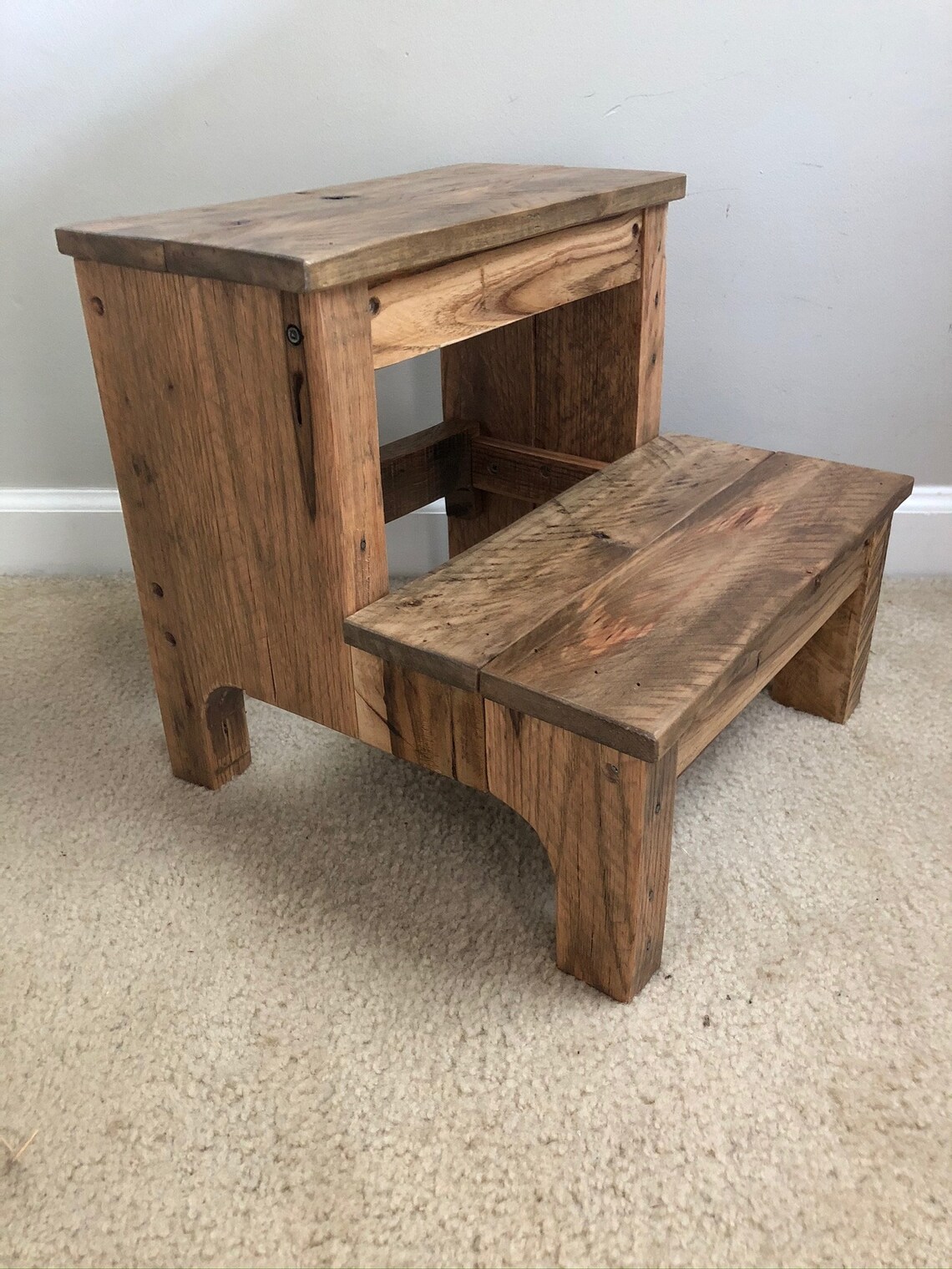 Reclaimed Rustic Wood Kids Step Stool | Etsy
