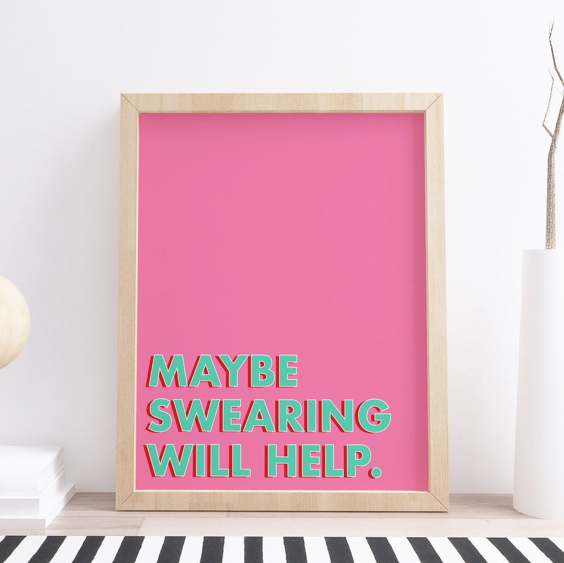 Funny Quote Wall Art Bright Print Swearing Quotes Humour - Etsy