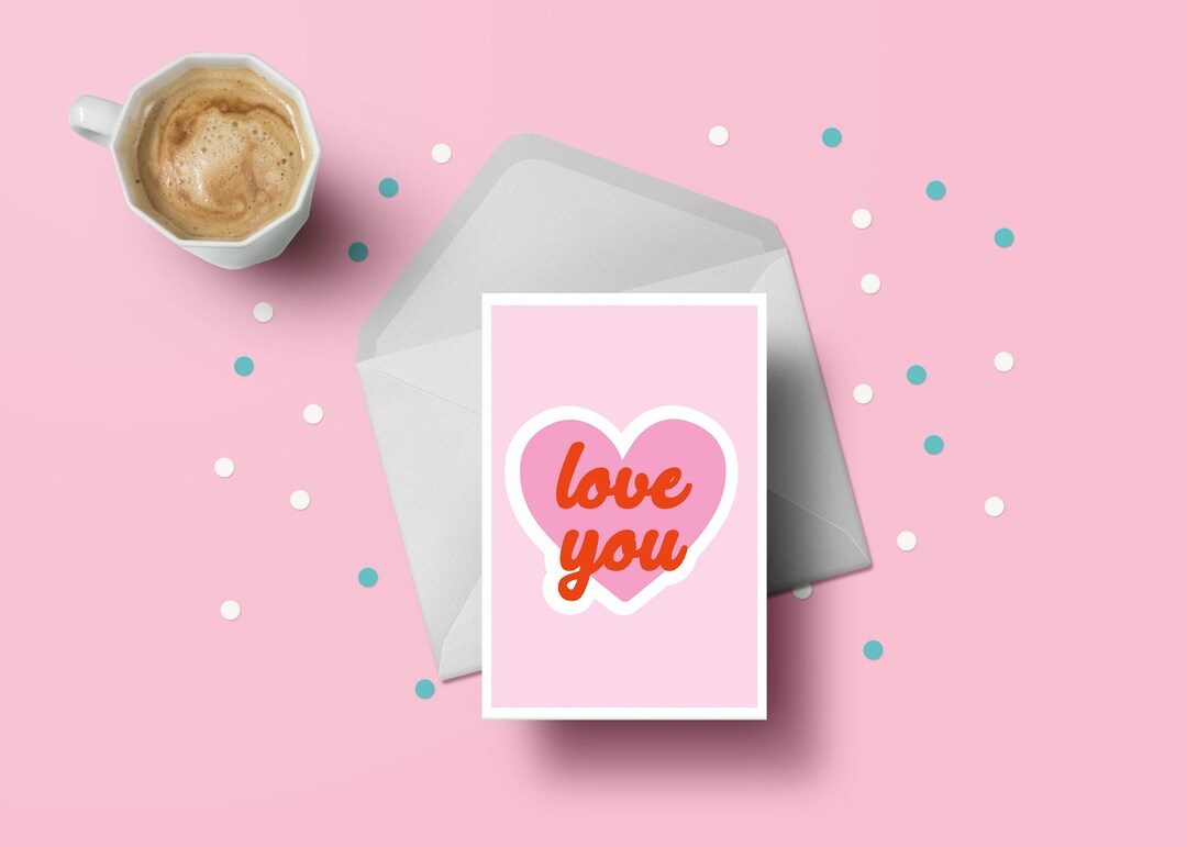 Love You Valentines Card Valentines Card for Boyfriend - Etsy UK