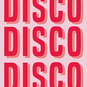 Disco Print, Typography Quote Print, Home Print, Home Prints, Home ...