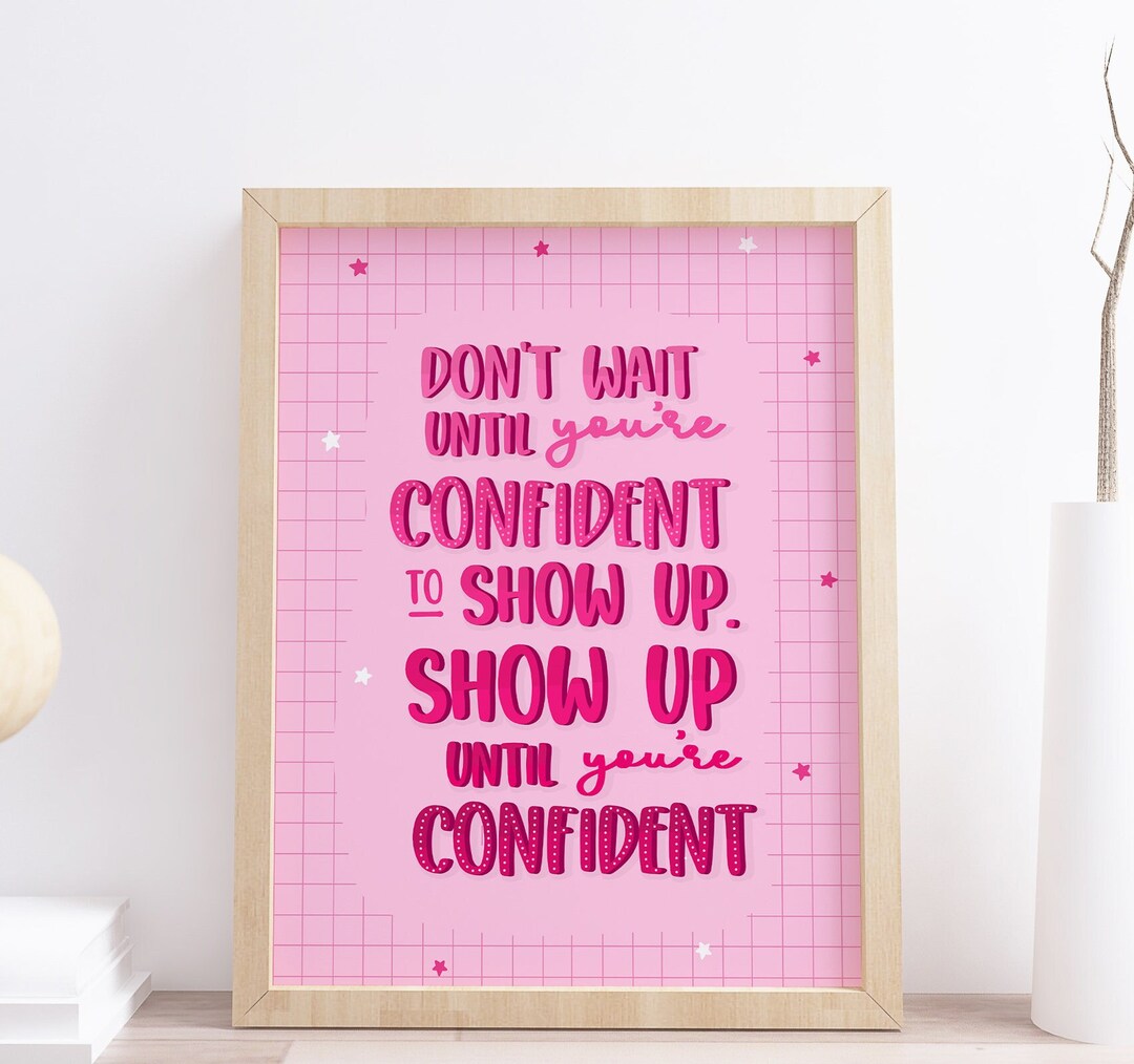 Confident Motivational Quote Poster | Typography Print | Unframed A5 A4 ...