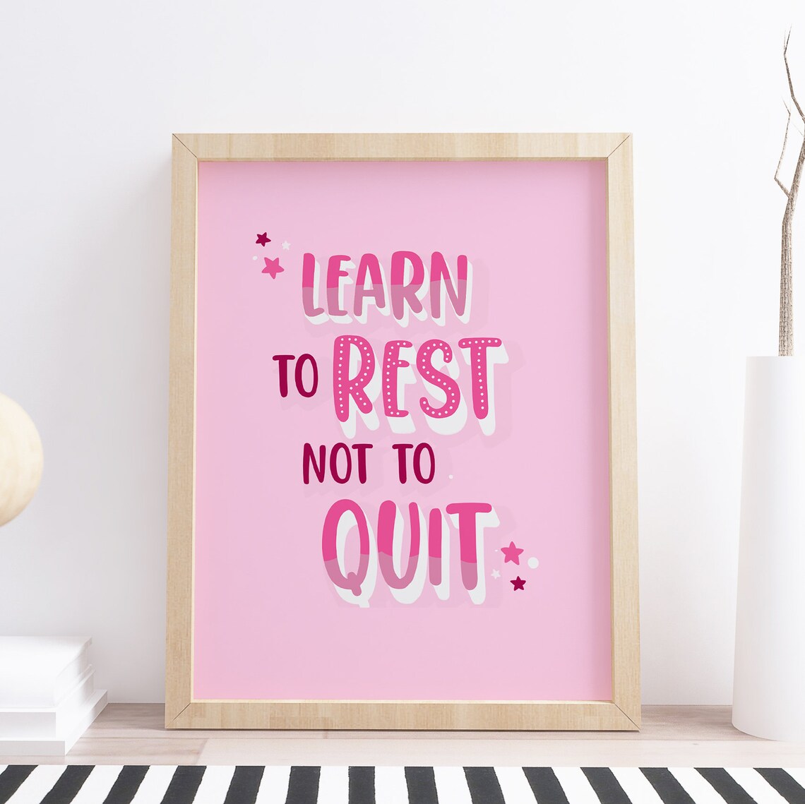 Learn to Rest Not to Quit Motivational Wall Art - Etsy