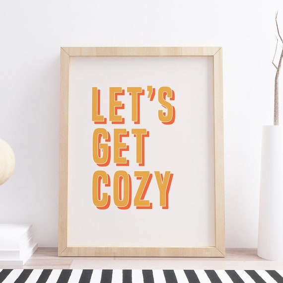 Autumn Sign Cosy Cozy Fall Sign Wall Art Poster Living | Etsy