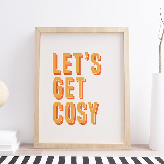 Autumn Quote Print Cosy Cozy Fall Wall Art Living Room - Etsy UK