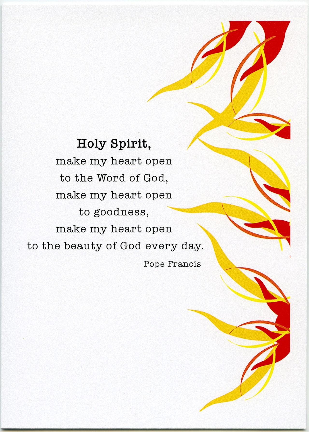 Holy Spirit, Make My Heart Open, Confirmation Card, Saint Quotes, Pope ...