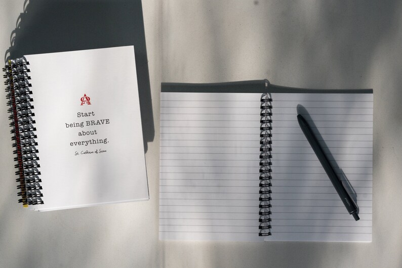 Start Being Brave, Spiral Notebook, Spiritual Journal, Inspirational ...