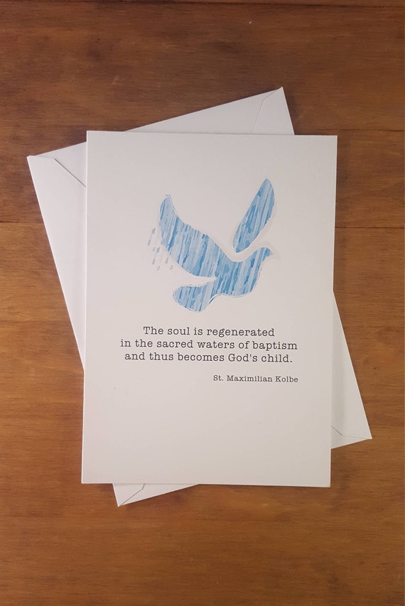 The Soul is Regenerated Baptism Card Saint Quote St. | Etsy