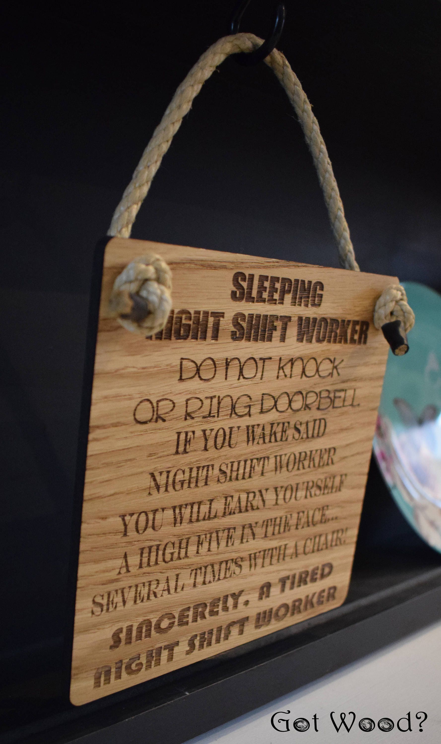 Night shift worker do not disturb Hanging Sign Cool & | Etsy