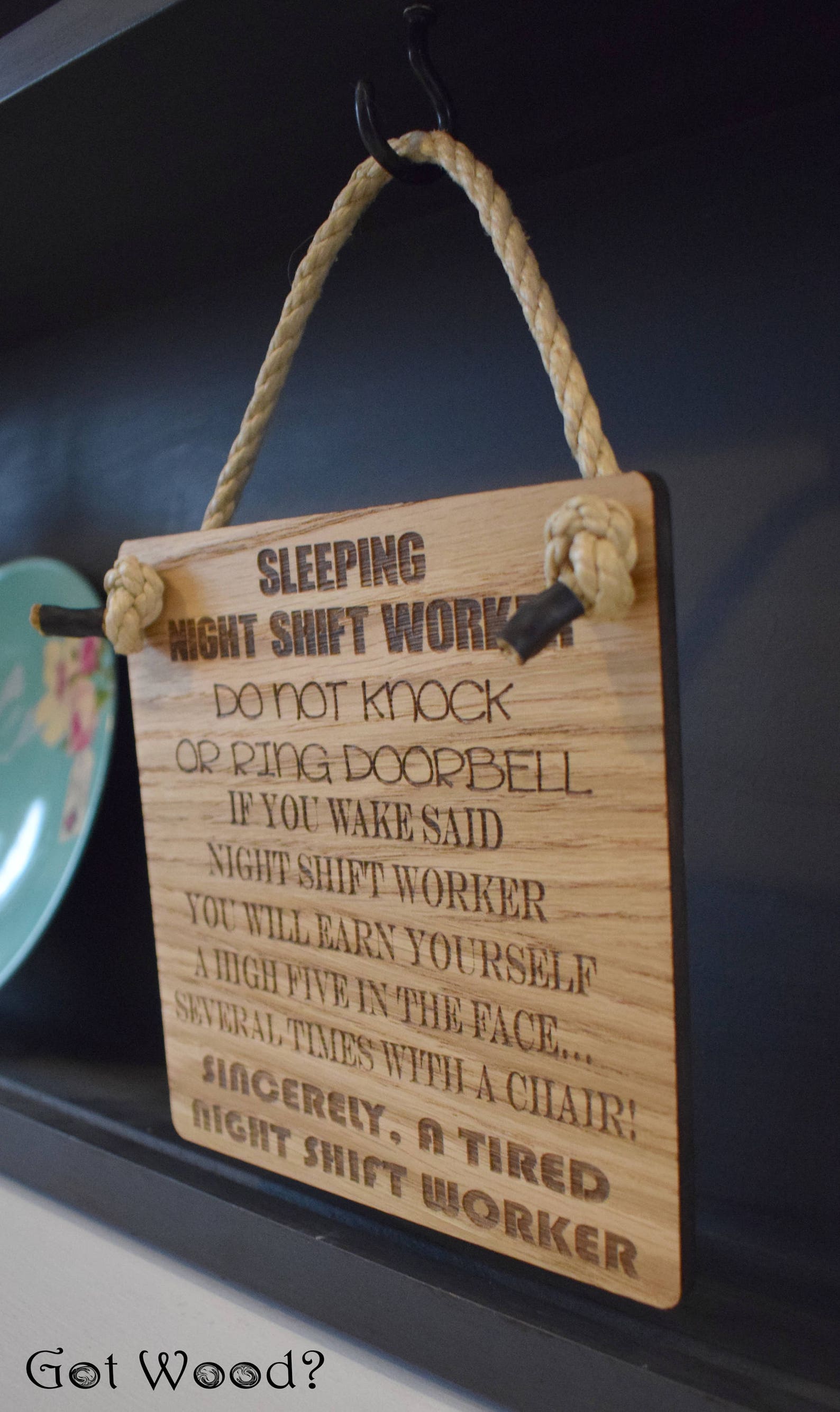 Night shift worker do not disturb Hanging Sign Cool & | Etsy