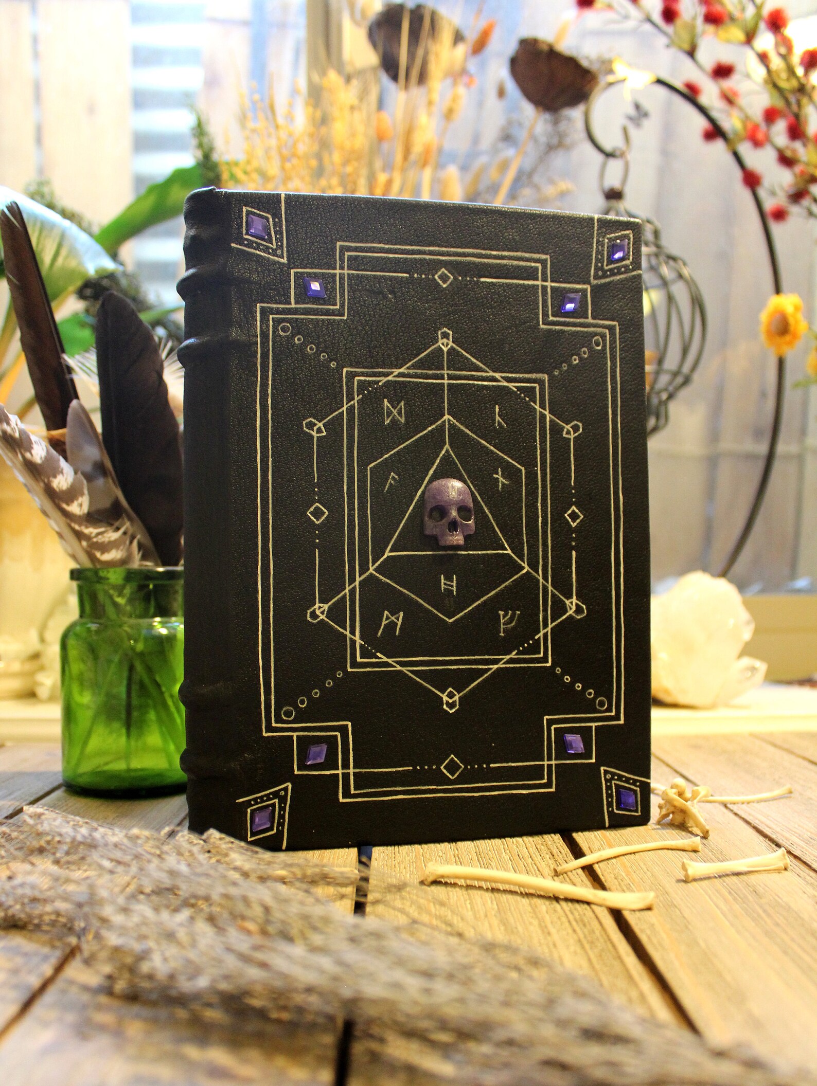 Dnd Notebook Spellbook Goth Grimoire Necromancer Witch | Etsy