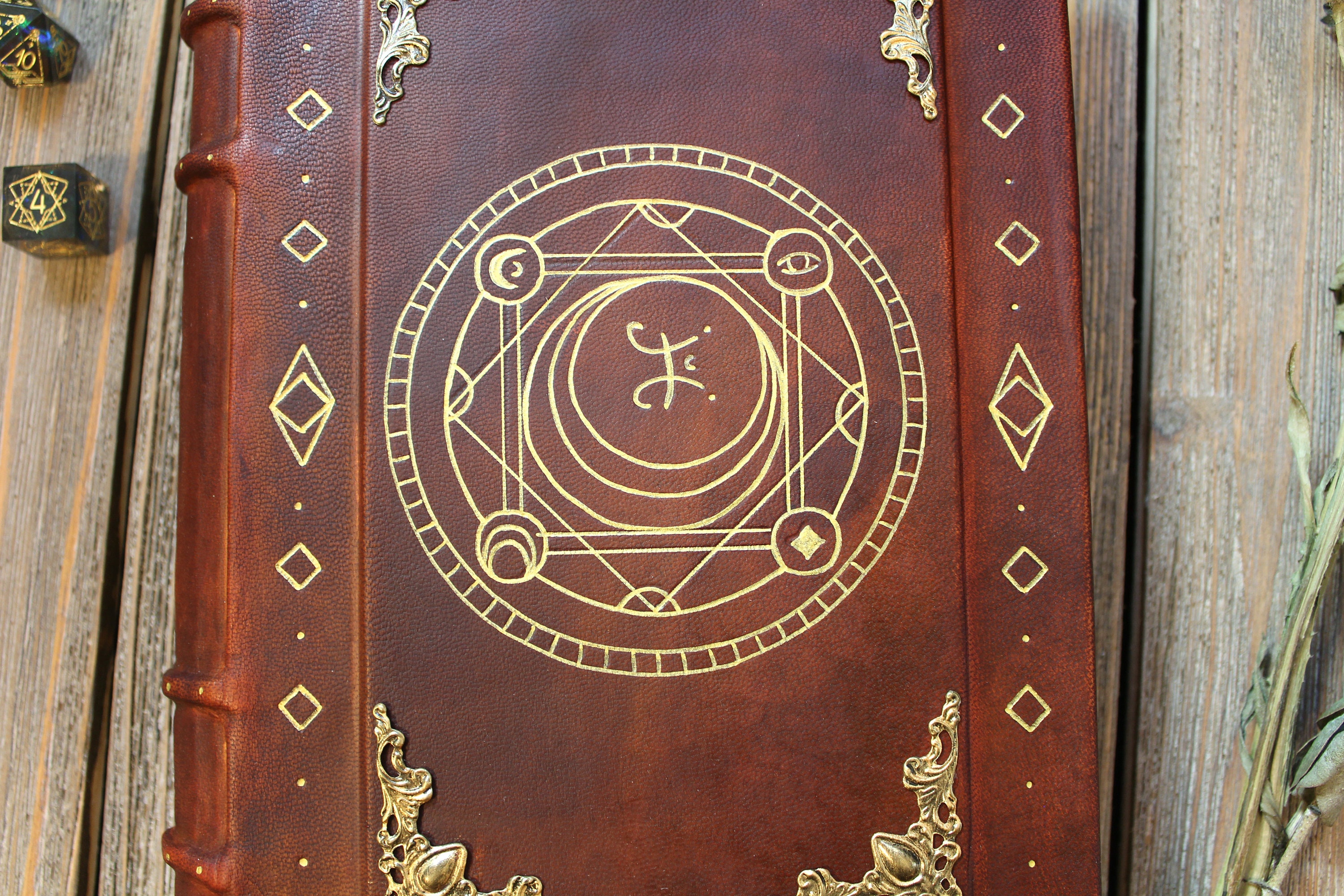 Leather Spellbook Dnd Character Journal Blank Notebook | Etsy