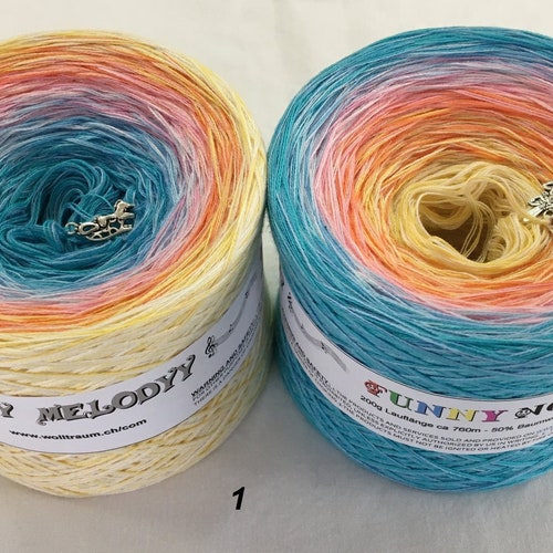 Funny 1 Tropical Sunset Yarn Gradient Yarn Crochet Yarn | Etsy