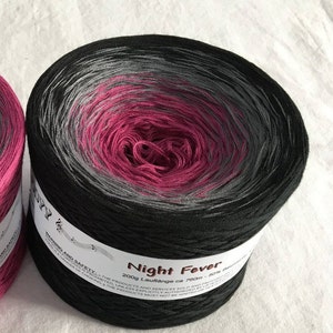 Night Fever Raspberry Yarn Crochet Gradient Yarn | Etsy