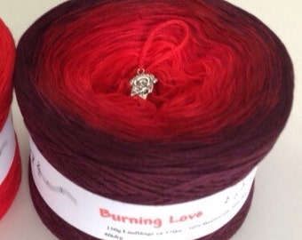 Black Rose Gradient Yarn Red Cotton Yarn Red Acrylic | Etsy