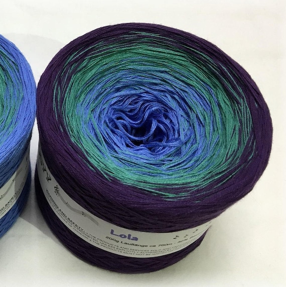 Lola Colorful Yarn Gradient Cotton Yarn Gradient Crochet | Etsy