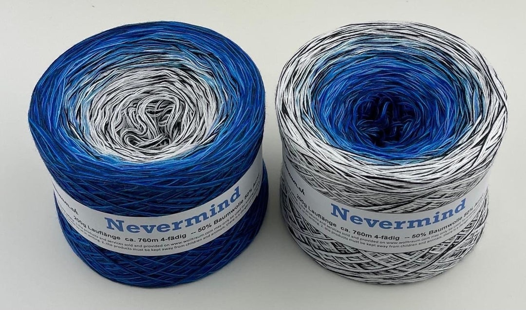 Nevermind - Blue Gradient Yarn - Cotton Blend Yarn - My Melodyy by ...